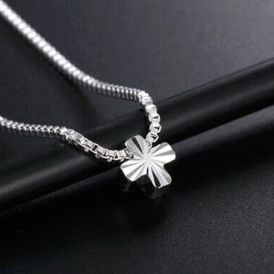 Jewelry | Nwt Pretty 925 Silver Wedding Cute Cross Necklace | Poshmark